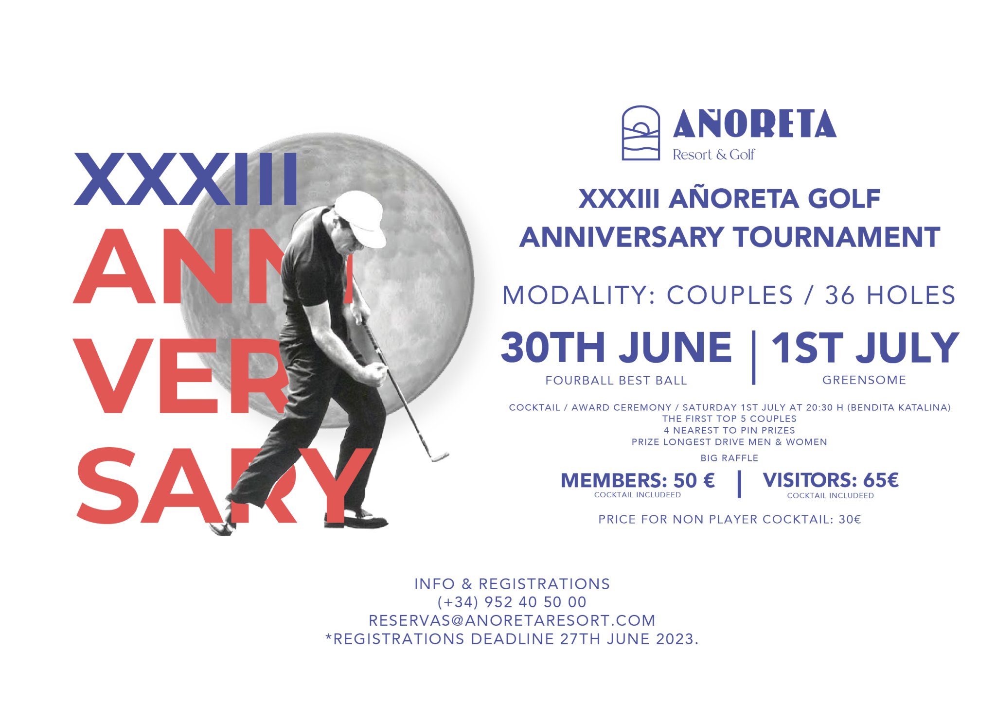 XXXIII Anniversary Añoreta Golf - Añortea Golf